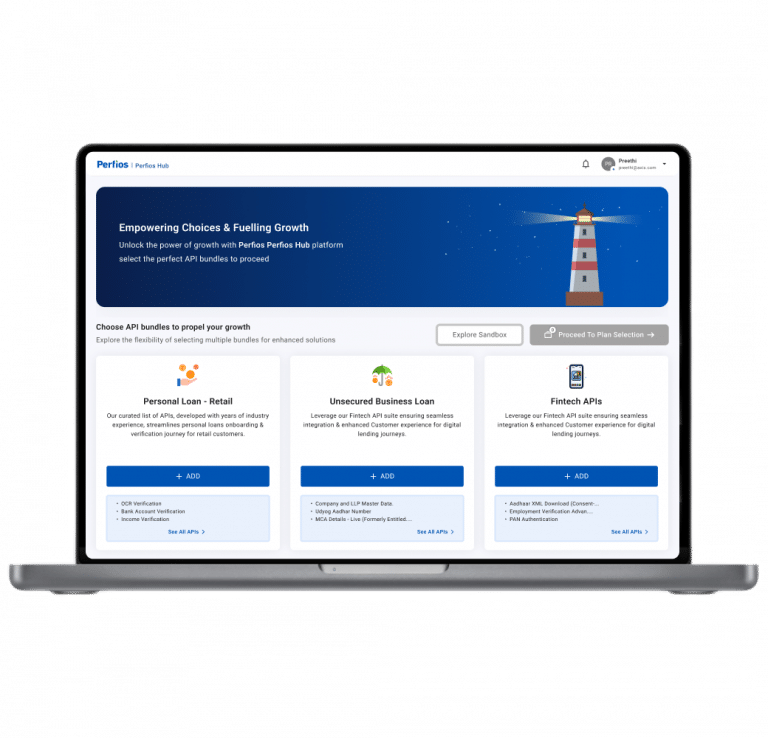 Perfios Hub | Quick Onboarding, Diverse API Access, Unparalleled Support